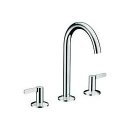 Hansgrohe Axor One 3-Loch-Waschtischarmatur 48050000 Ausladung 140mm, mit Push-Open Ablaufgarnitur, chrom