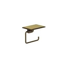 Kludi VELA S Toilettenpapierhalter 25971N1 mit Ablage Brushed Bronze