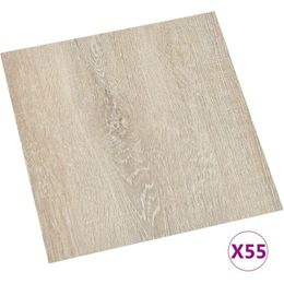 vidaXL - PVC-Fliesen Selbstklebend 55 Stk. 5,11 m² Beige