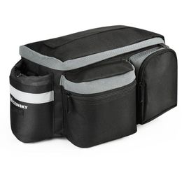 Fahrradkoffertasche mit Schultergurt, 6l, schwarz