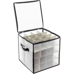 Spetebo Weihnachtskugel Organizer - 64 Fächer- Weihnachtsschmuck Aufbewahrung Sortier Box - Aufbewahrungsbox für Christbaumkugeln Weihnachtsschmuck