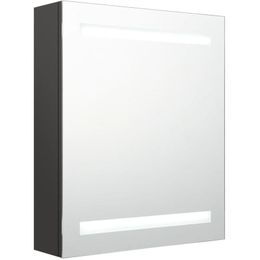 LED-Bad-Spiegelschrank Anthrazit 50x14x60 cm vidaXL