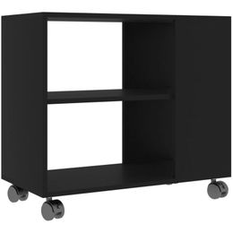 vidaXL - Beistelltisch Schwarz 70x35x55 cm Holzwerkstoff