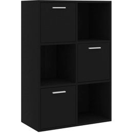 vidaXL - Lagerschrank Schwarz 60x29,5x90 cm Holzwerkstoff