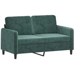 vidaXL - 2-Sitzer-Sofa Dunkelgrün 120 cm Samt