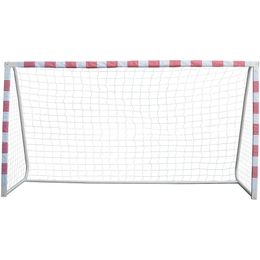 Fußballtor SANDORA "Volley L" Sport-Tore Gr. B/H/L: 300 cm x 160 cm x 90 cm, 1 St. Stahl-Polyester, rot (rot, weiß) Kinder Ron-Robert Zieler Edition, 300x160x90, rotweiß