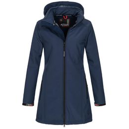 Softshelljacke Alessandro Salvarini "Alessia" Gr. M (38), blau (navy), Damen, Obermaterial: 96% Polyester, 4% Elasthan; Innenmaterial: 100% Polyester, Jacken, lang mit abnehmbarer Kapuze