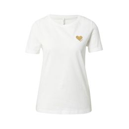 Only T-Shirt 'ONLKita' Damen Gr&ouml;&szlig;e S gold / wei&szlig;