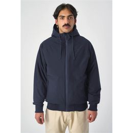 Winterjacke Cleptomanicx "Simplist", Herren, Gr. S, blau (dunkelblau), 100% Polyester, bestickt, normal, ohne Ausschnitt, Jacken, mit lockerem Schnitt