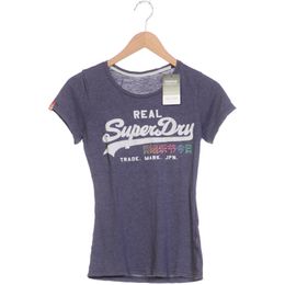 Superdry Damen T-Shirt, blau, Gr. 38