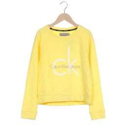 Calvin Klein Jeans Damen Sweatshirt, gelb, Gr. 36