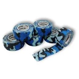 LisaCare Fingerpflaster - 2,5cm x 4,5m - 6er Set Camo-Blau 6 St