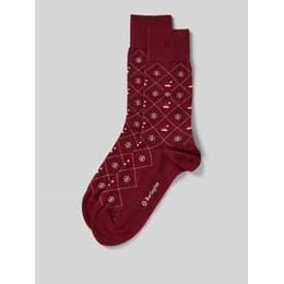 Burlington Socken mit Label-Detail Modell 'X-Mas Argyle'