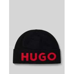 Hugo Beanie mit Label-Detail Modell 'Xola'