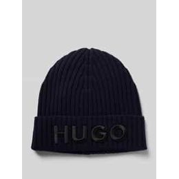 Hugo Beanie mit Label-Detail