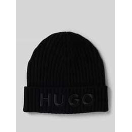 Hugo Beanie mit Label-Detail