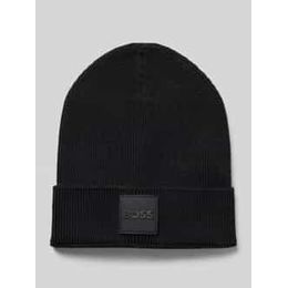 BOSS Beanie mit Label-Detail Modell 'Foxxy'