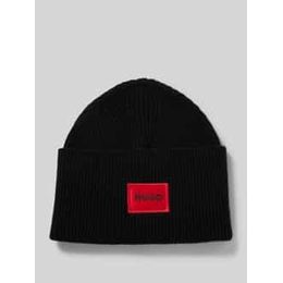 Hugo Beanie mit Label-Detail Modell 'Xaff'