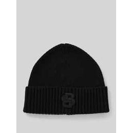 BOSS Beanie mit Label-Stitching Modell 'Edo'