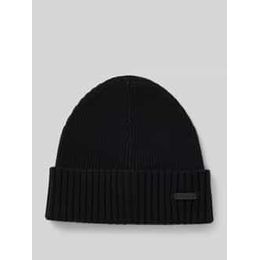 BOSS Beanie mit Label-Badge Modell 'Fati'