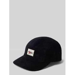 Rotholz Basecap aus Cord mit Label-Patch