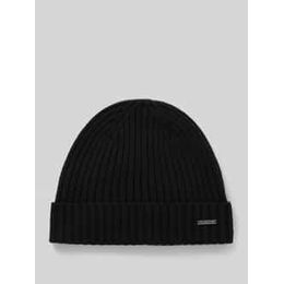 JOOP! Beanie aus Wolle mit Label-Detail Modell 'FRANCIS'