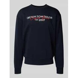 Tom Tailor Denim Basic Fit Sweatshirt mit Label-Schriftzug