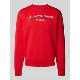 Tom Tailor Denim Basic Fit Sweatshirt mit Label-Schriftzug