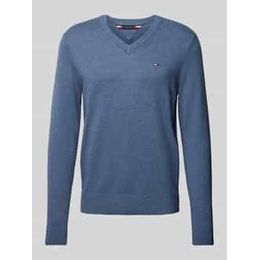 Tommy Hilfiger Strickpullover mit Logo-Stitching Modell 'PIMA'