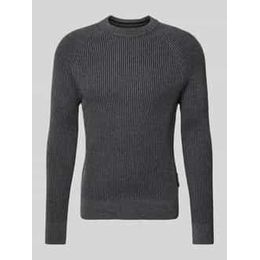 Marc O'Polo Regular Fit Strickpullover mit Bi-Colour-Effekt aus Bio-Baumwoll-Schurwoll-Mix