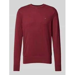 Tommy Hilfiger Strickpullover mit Logo-Stitching Modell 'PIMA'