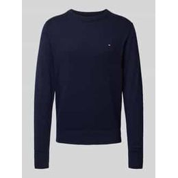 Tommy Hilfiger Strickpullover mit Logo-Stitching Modell 'PIMA'