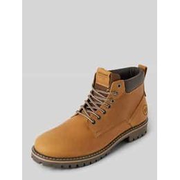 Jack & Jones Lederboots mit Label-Badge Modell 'QUEENSWAY'