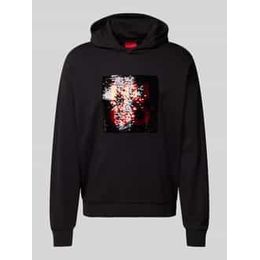 Hugo Hoodie mit Label-Print Modell 'Deseqino'