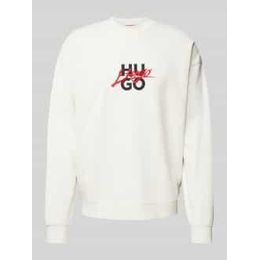 Hugo Sweatshirt mit Label-Print und -Stitching Modell 'Dlogonty'