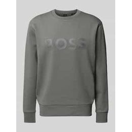 BOSS Green Sweatshirt mit Label-Schriftzug Modell 'Salbo'