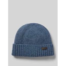 Barbour Beanie mit Label-Badge