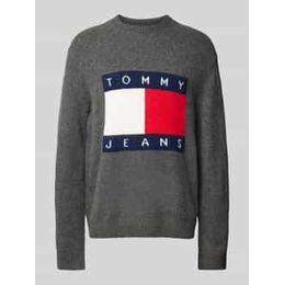 Tommy Jeans Regular Fit Strickpullover mit Label-Stitching