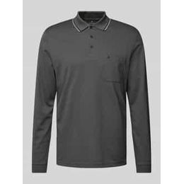 Ragman Poloshirt mit kurzer Knopfleiste