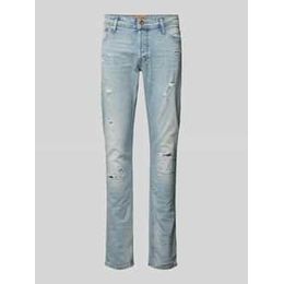 Jack & Jones Slim Fit Jeans im 5-Pocket-Design Modell 'GLENN'