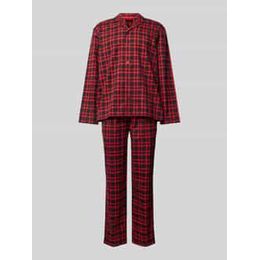 Hugo Pyjama mit Label-Details Modell 'Flannel'