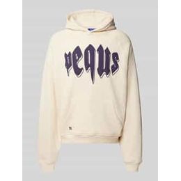 PEQUS Hoodie mit Label-Print Modell 'Outlined Mythic Logo'