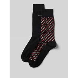 BOSS Socken mit Label-Detail im 2er-Pack