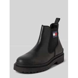 Tommy Jeans Chelsea Boots aus Leder mit Label-Patch