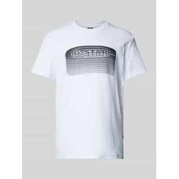 G-Star Raw T-Shirt mit geripptem Rundhalsausschnitt