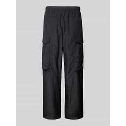 EA7 Emporio Armani Trackpants mit Pattentaschen und Logo-Print