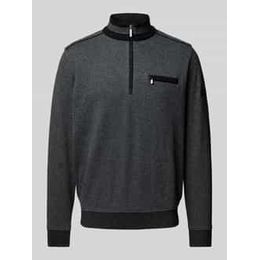 Bugatti Sweatshirt mit Stehkragen