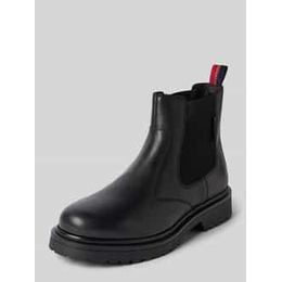 Tommy Jeans Chelsea Boots aus Leder mit Zugschlaufe