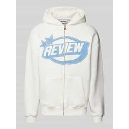 Review Sweatjacke mit Label-Print