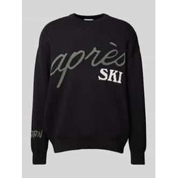 Sweatshirt mit Statement-Print Modell 'Après Ski'